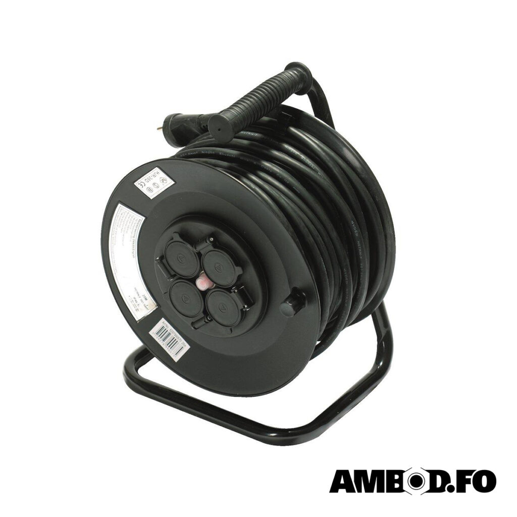 PRIMAX kaðaltrumla, svørt – 25 metrar – Ambod.fo